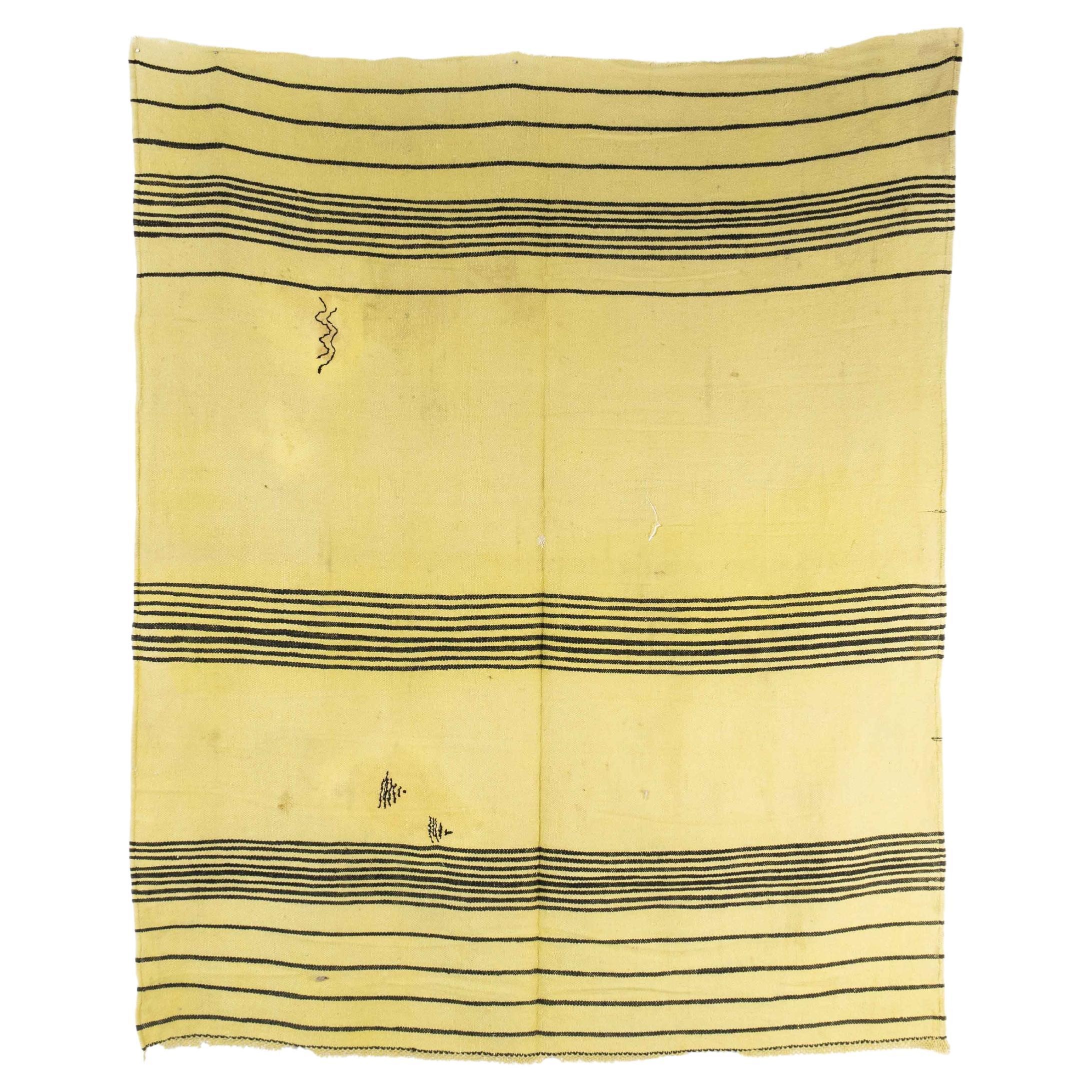 Vintage Berber Washed Red Solid Hanbel Rug For Sale at 1stDibs