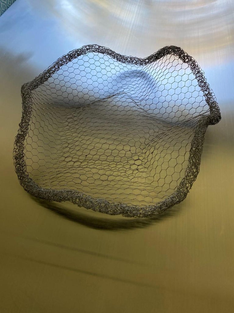 Vintage Bespoke Wire Sculptural Bowl For Sale at 1stDibs