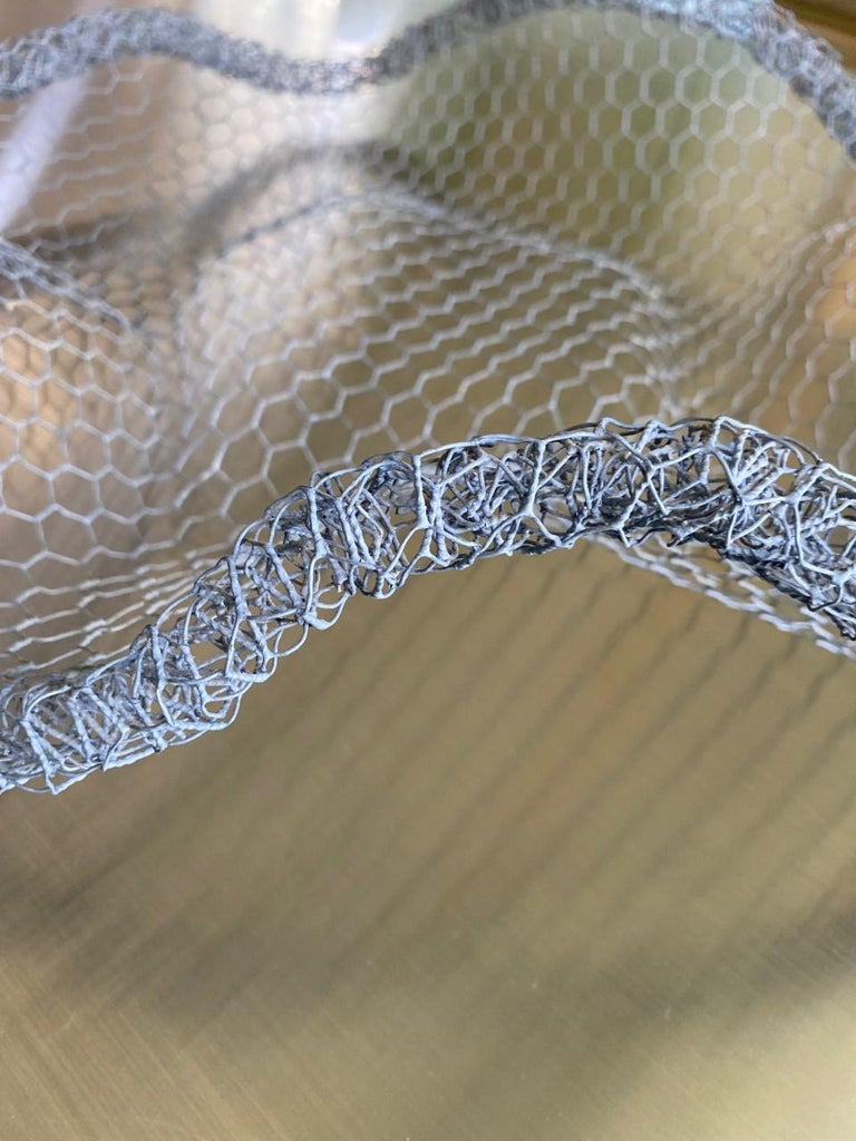 Vintage Bespoke Wire Sculptural Bowl For Sale at 1stDibs