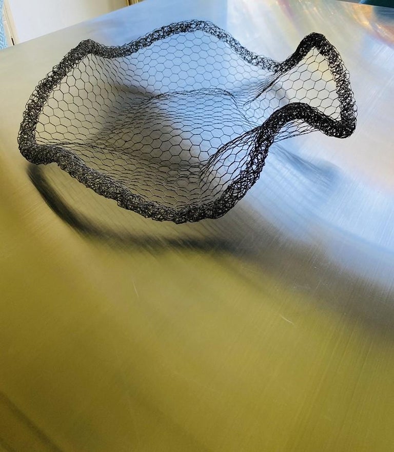 Vintage Bespoke Wire Sculptural Bowl For Sale at 1stDibs