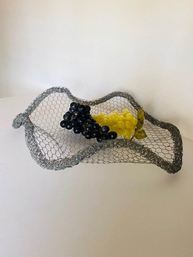 Vintage Bespoke Wire Sculptural Bowl For Sale at 1stDibs