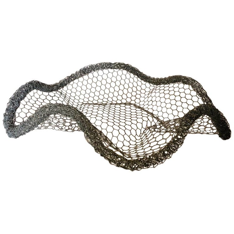 Vintage Bespoke Wire Sculptural Bowl For Sale at 1stDibs
