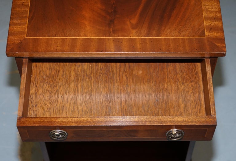 Vintage Bevan Funnell Flamed Hardwood Side Table Cabinet Bookcase ...