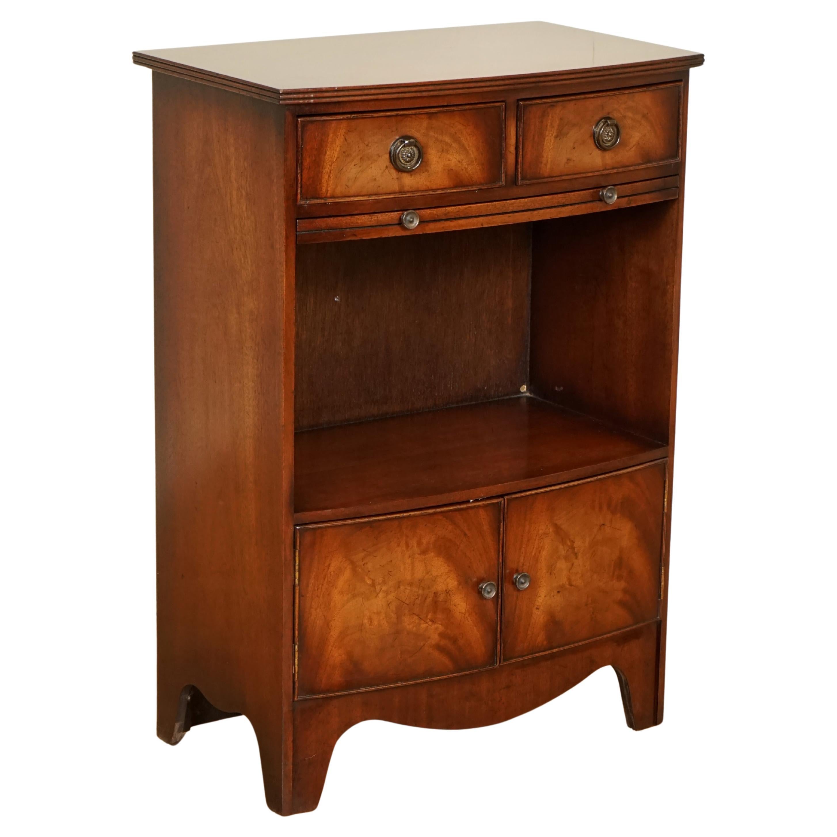 Vintage English Mahogany Side Table with Dovetailed Drawers For Sale at ...