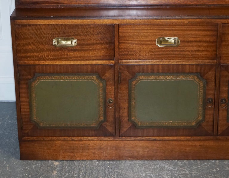Vintage Bevan Funnell Military Campaign Bookcase with Embossed Leather ...