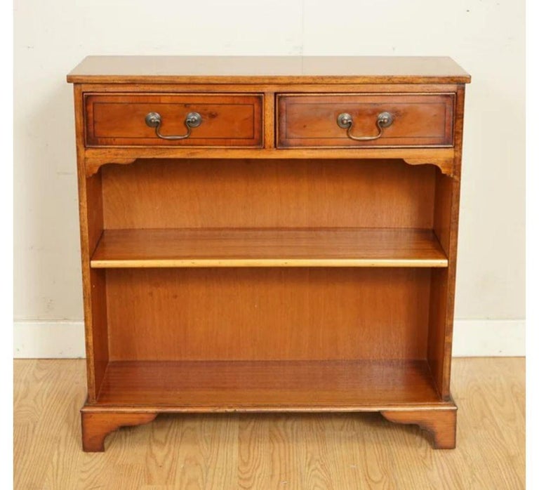 Vintage Bevan Funnell Yew Wood Dwarf Open Library Bookcase Cabinet For ...