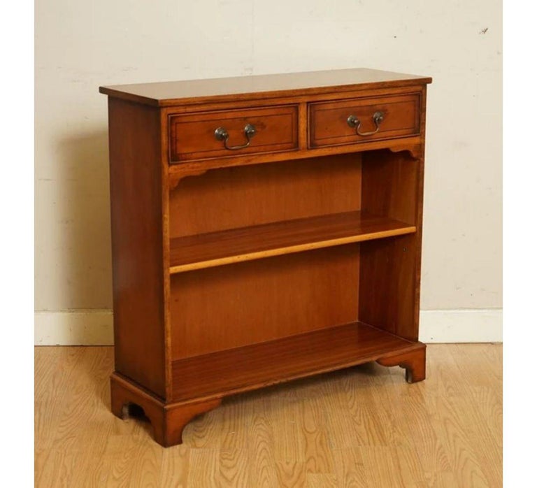 Vintage Bevan Funnell Yew Wood Dwarf Open Library Bookcase Cabinet For ...