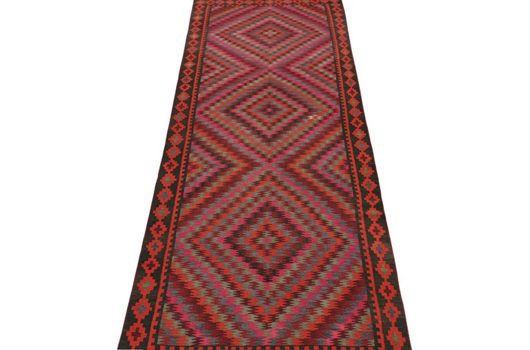Vintage Bidjar Tribal Kilim in Polychromatic Geometric Patterns by Rug ...