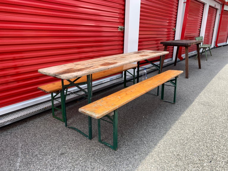 Vintage Biergarten Table Set at 1stDibs