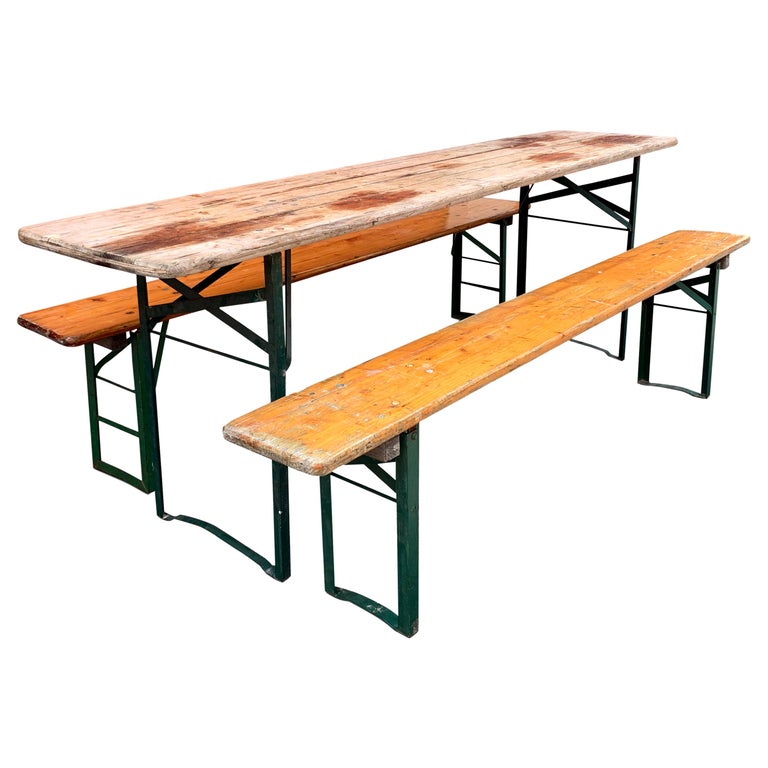 Vintage Biergarten Table Set at 1stDibs