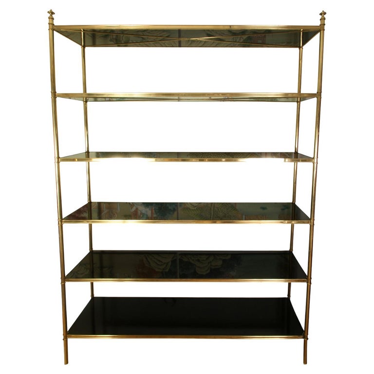 Vintage Billy Baldwin Brass Etagere For Sale at 1stDibs