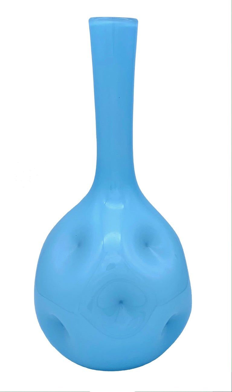 Vintage Biot Light Blue Glas Vase France For Sale at 1stDibs | biot glas