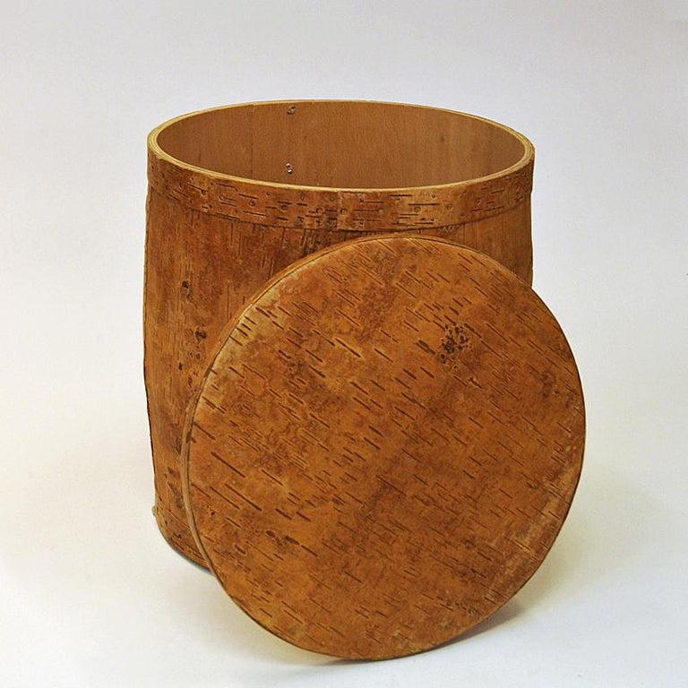 Vintage Birch Taburette with Removable Top Lid Sweden 1972 For Sale at ...