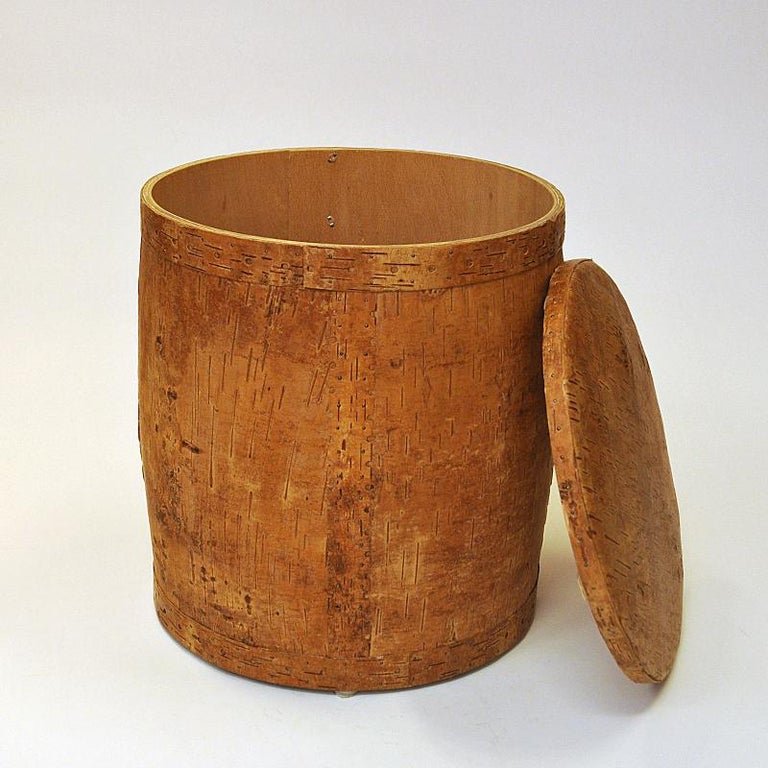 Vintage Birch Taburette with Removable Top Lid Sweden 1972 For Sale at ...