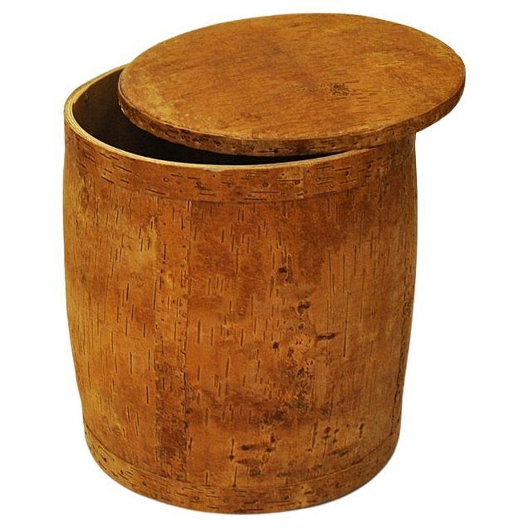 Vintage Birch Taburette with Removable Top Lid Sweden 1972 For Sale at ...