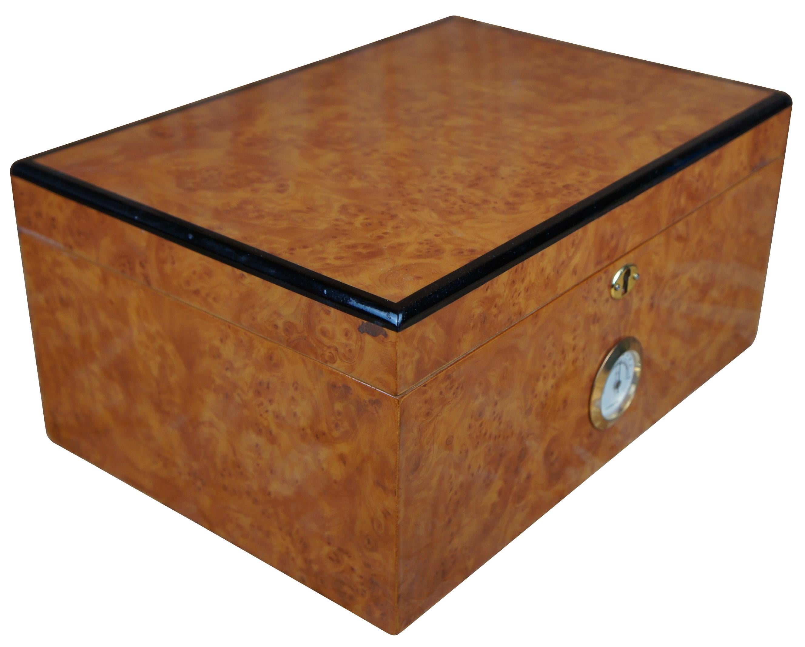 Vintage Birdseye Maple Cedar Lined Cigar Tobacco Storage Humidor Box ...
