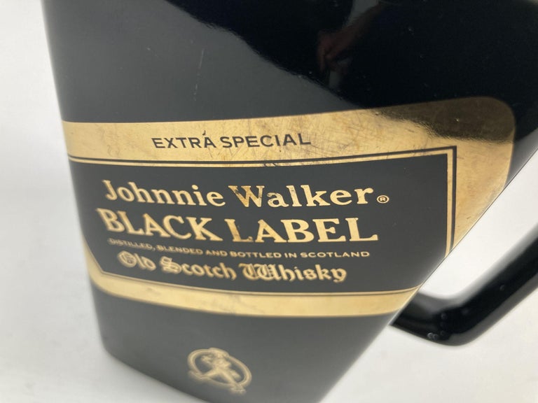 Vintage Black Barware Water Pitcher for Johnny Walker Black Label 1970 ...