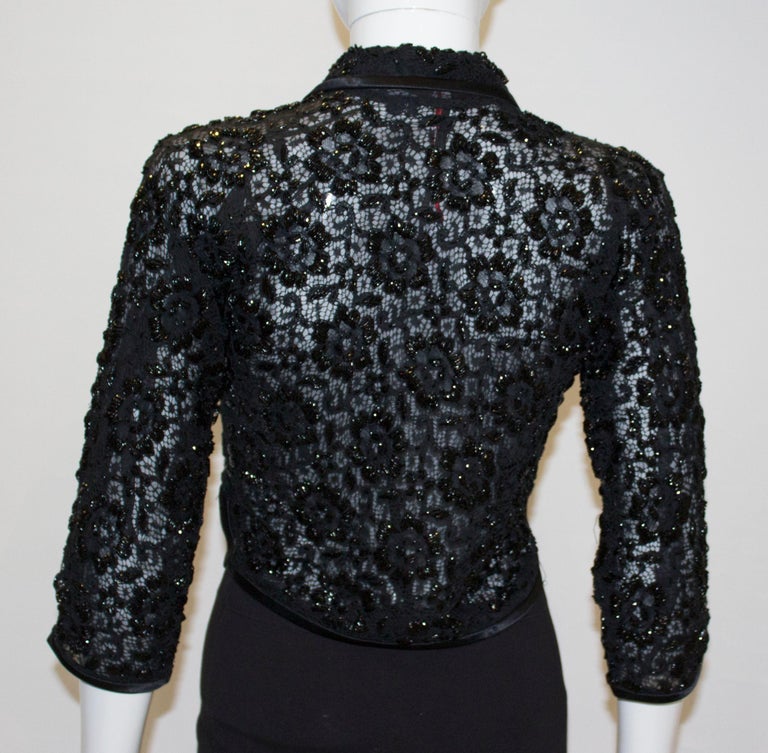 Vintage Black Beaded Evening Jacket at 1stDibs | beaded evening jackets
