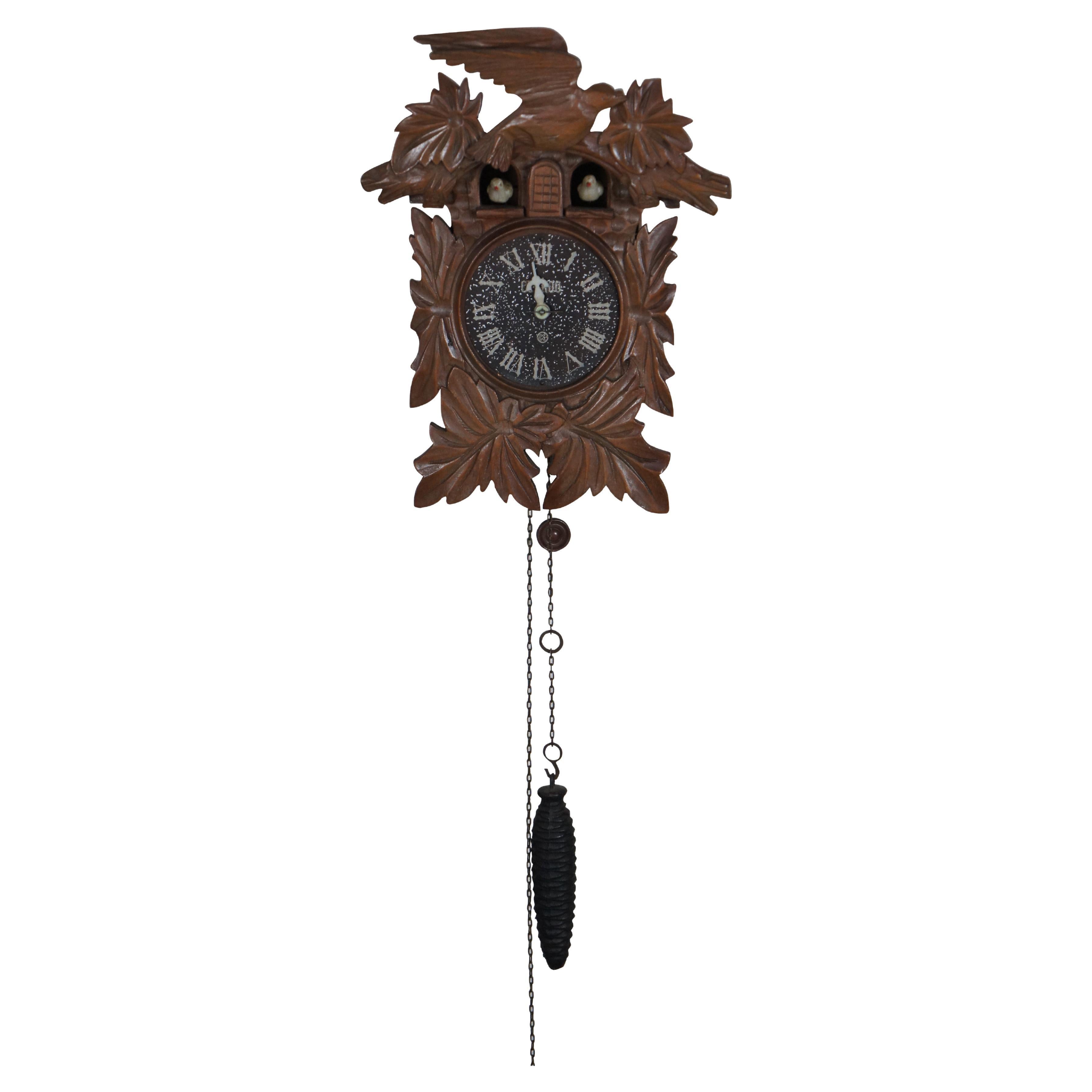 Rare Antique George Kuehl German Black Forest Figural Walnut Cuckoo ...