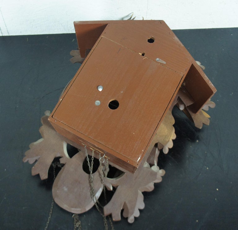 Vintage Black Forest Hunter Cuckoo Clock Regula German Deer Rabbit G.M ...