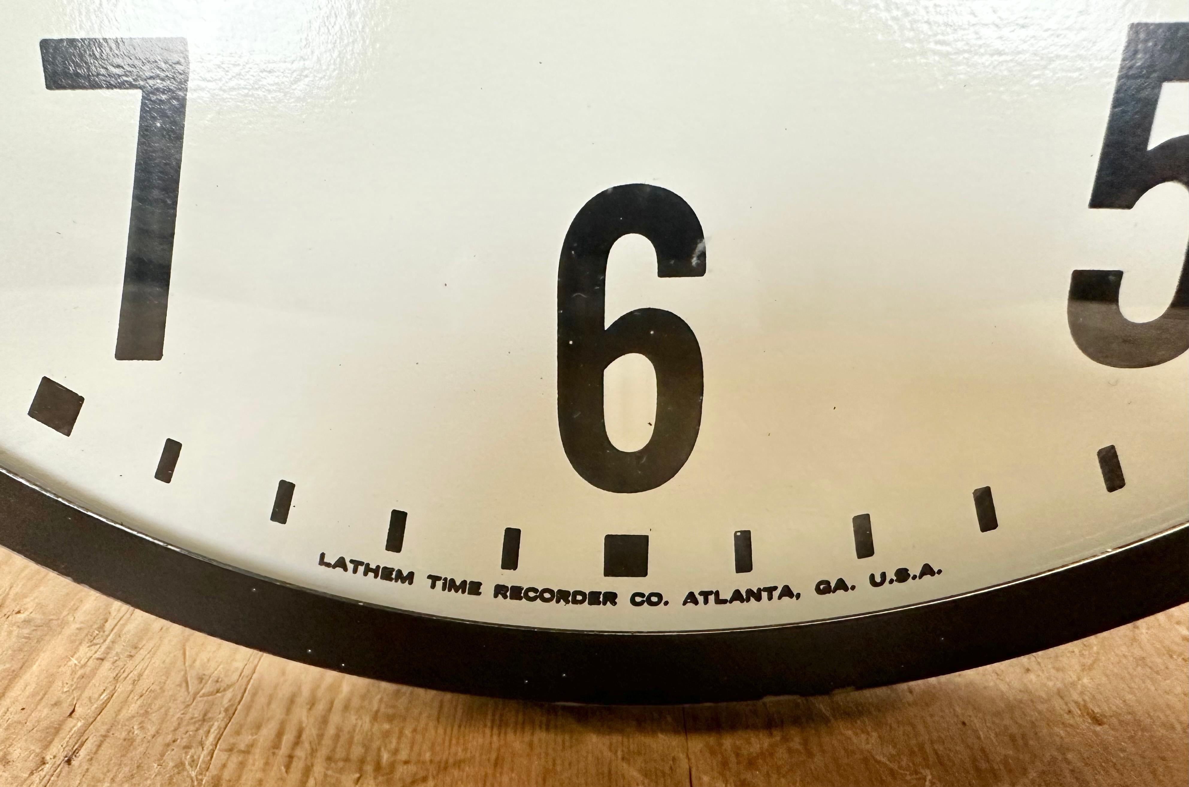 Vintage Black School Wall Clock from Lathem, 1980s For Sale at 1stDibs ...