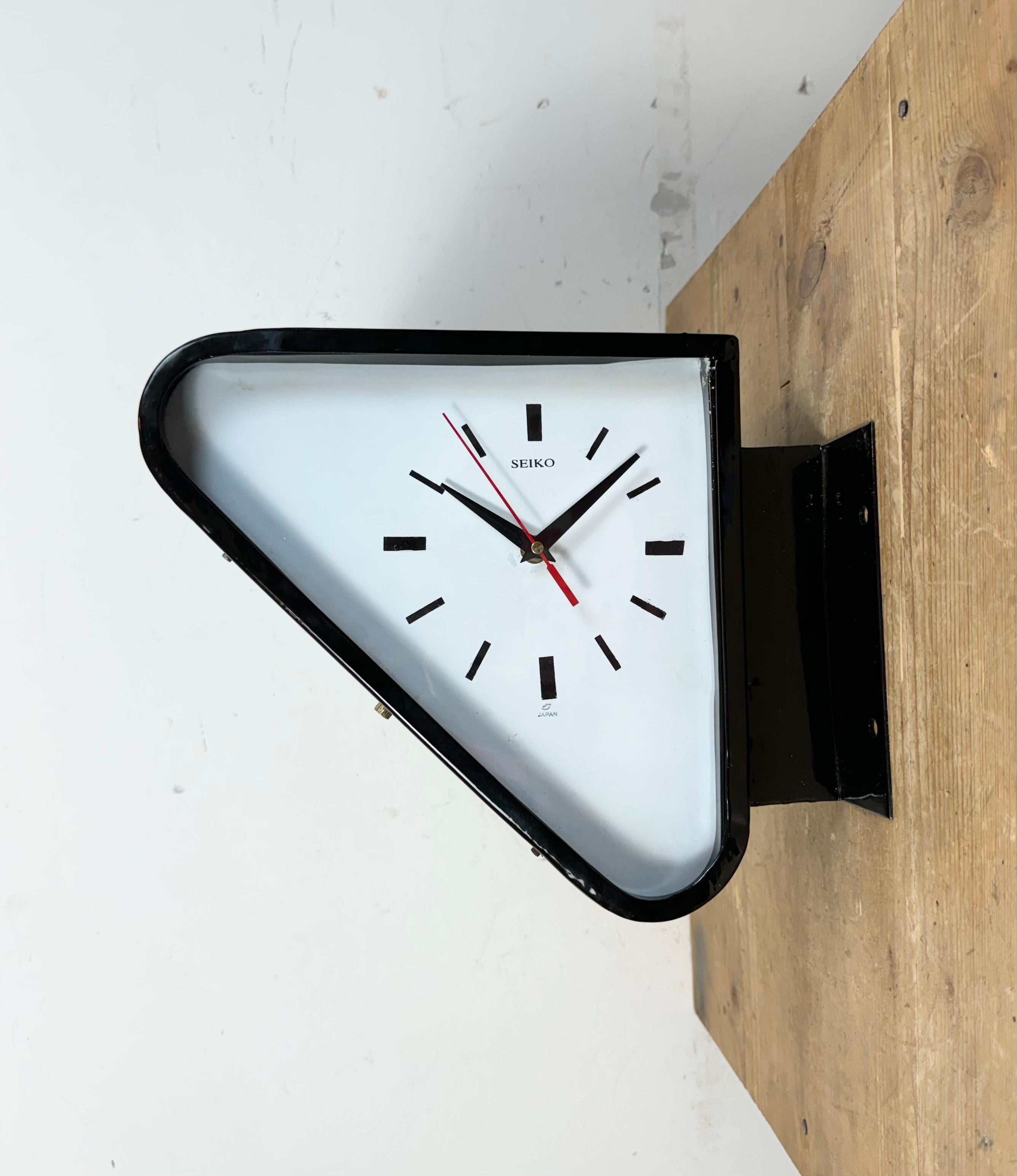 Vintage Black Seiko Maritime Double-Sided Wall Clock, 1970s For Sale at ...