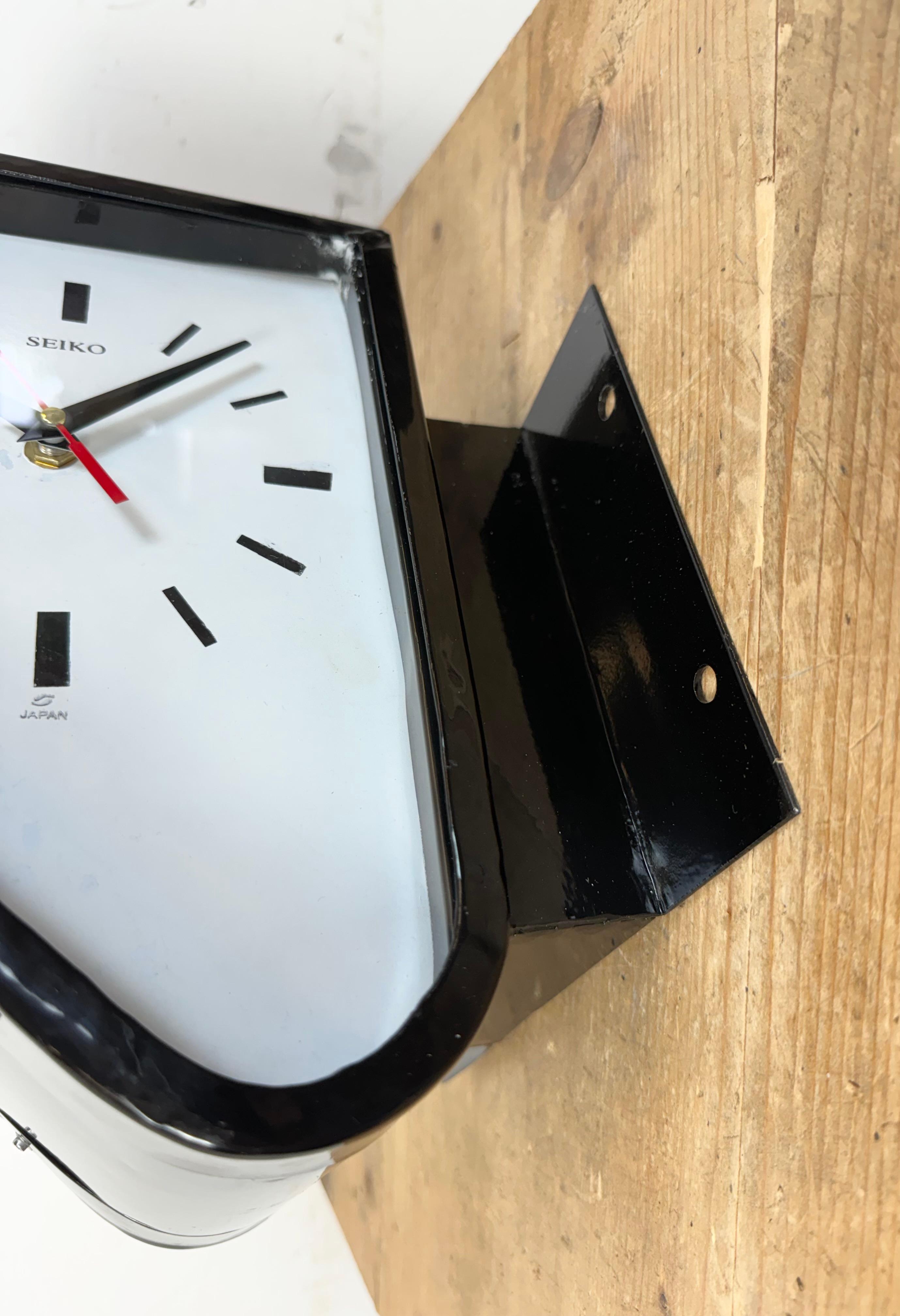 Vintage Black Seiko Maritime Double-Sided Wall Clock, 1970s For Sale at ...