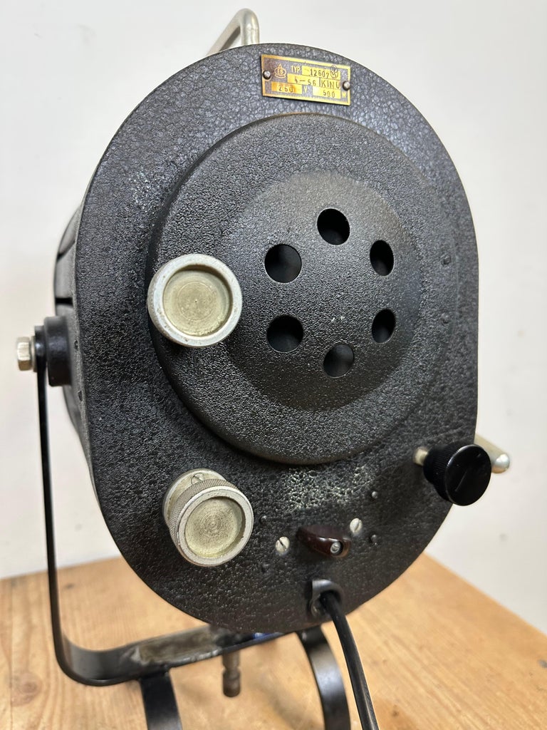 Vintage Black Theatre Spotlight Table Lamp, 1960s For Sale at 1stDibs