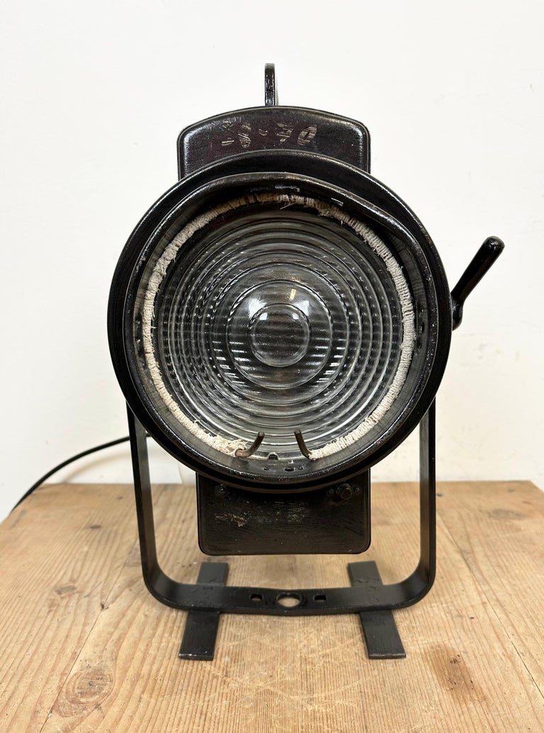 Vintage Black Theatre Spotlight Table Lamp, 1960s For Sale at 1stDibs