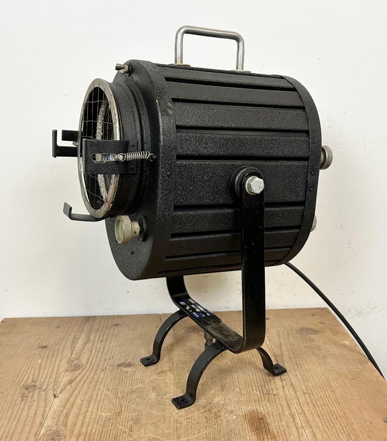 Vintage Black Theatre Spotlight Table Lamp, 1960s For Sale at 1stDibs