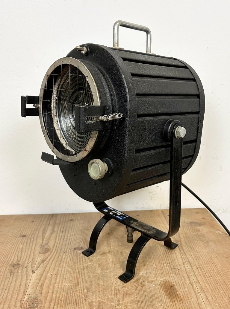 Vintage Black Theatre Spotlight Table Lamp, 1960s For Sale at 1stDibs