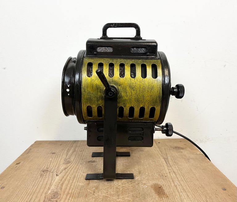 Vintage Black Theatre Spotlight Table Lamp, 1960s For Sale at 1stDibs