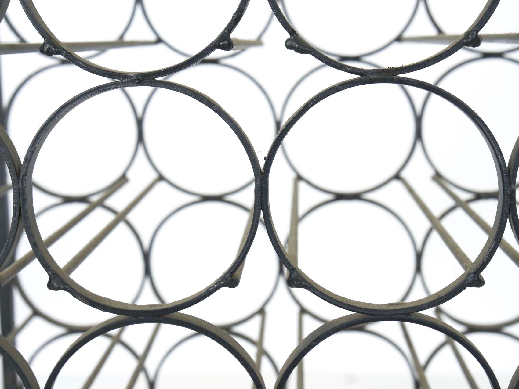 Vintage Black Wrought Iron 67-Bottle Wine Rack by Arthur Umanoff, circa ...