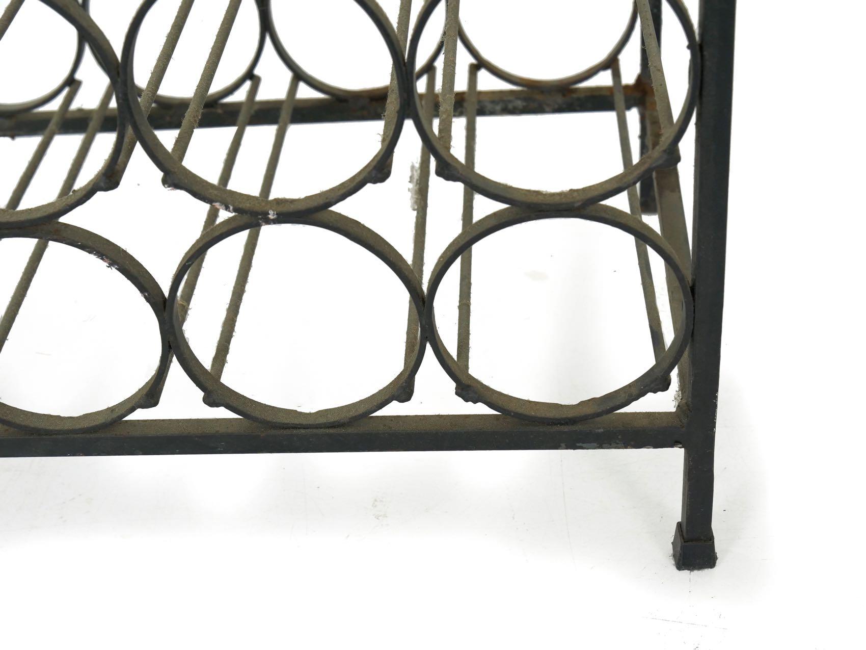 Vintage Black Wrought Iron 67-Bottle Wine Rack by Arthur Umanoff, circa ...
