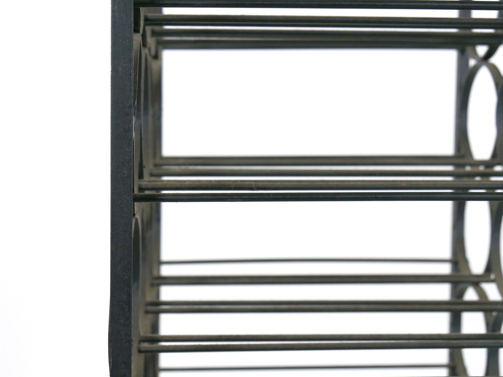 Vintage Black Wrought Iron 67-Bottle Wine Rack by Arthur Umanoff, circa ...