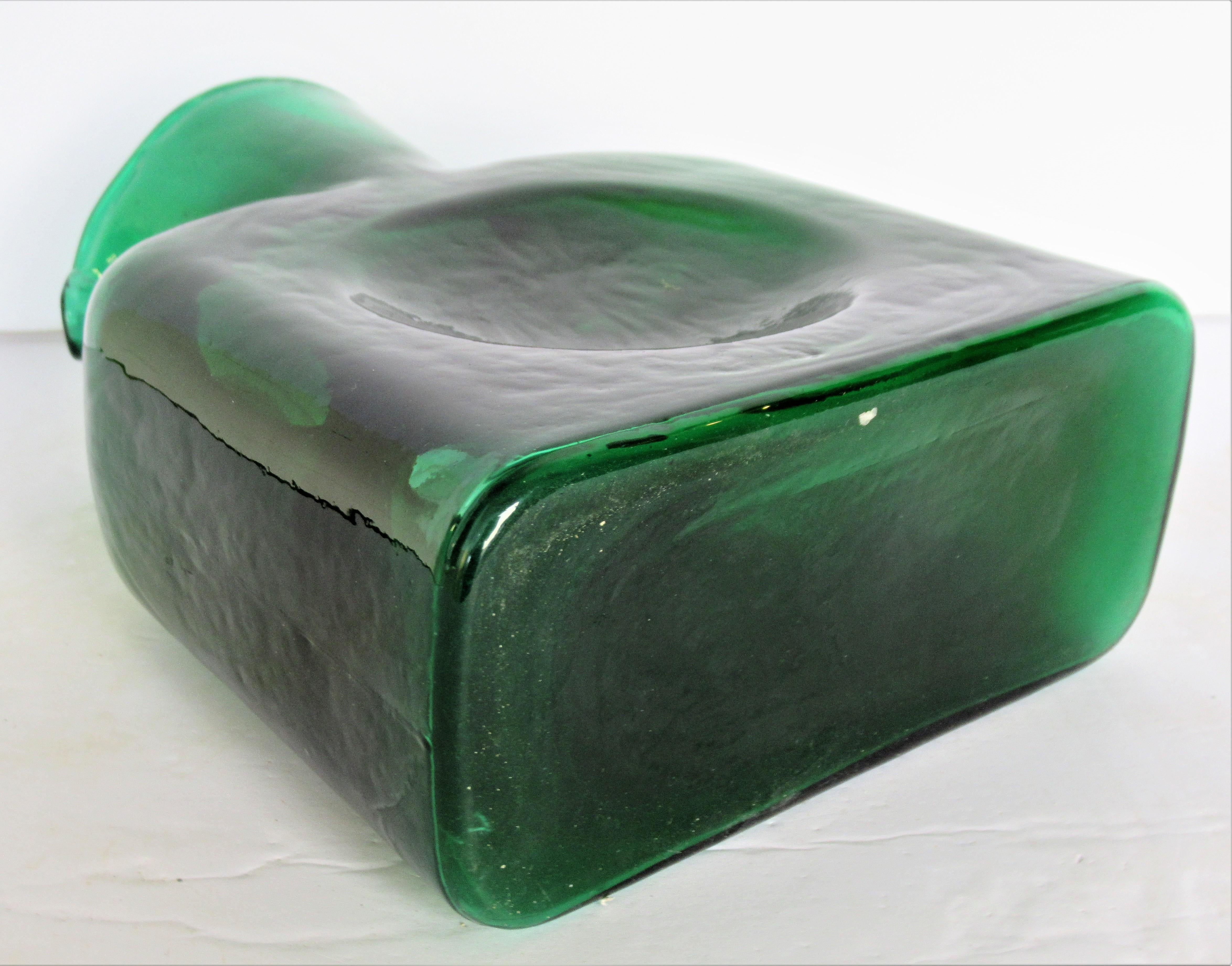 Blenko Emerald Green Glass Water Bottle at 1stDibs | green blenko glass