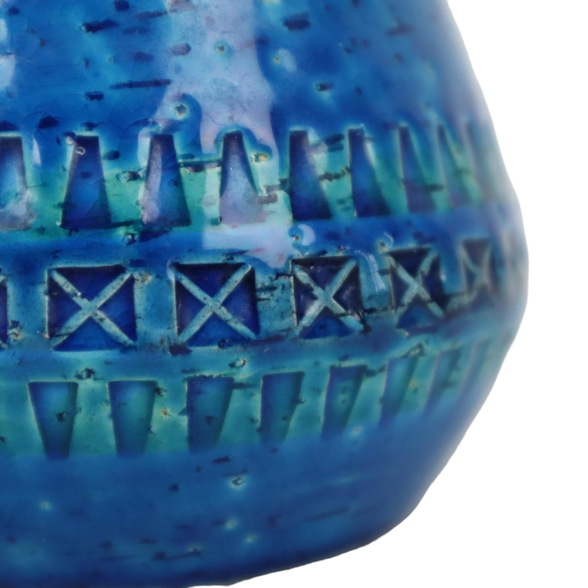 Vintage Blue Bitossi Vase Rimini Blue Aldo Londi Design Sixties For ...
