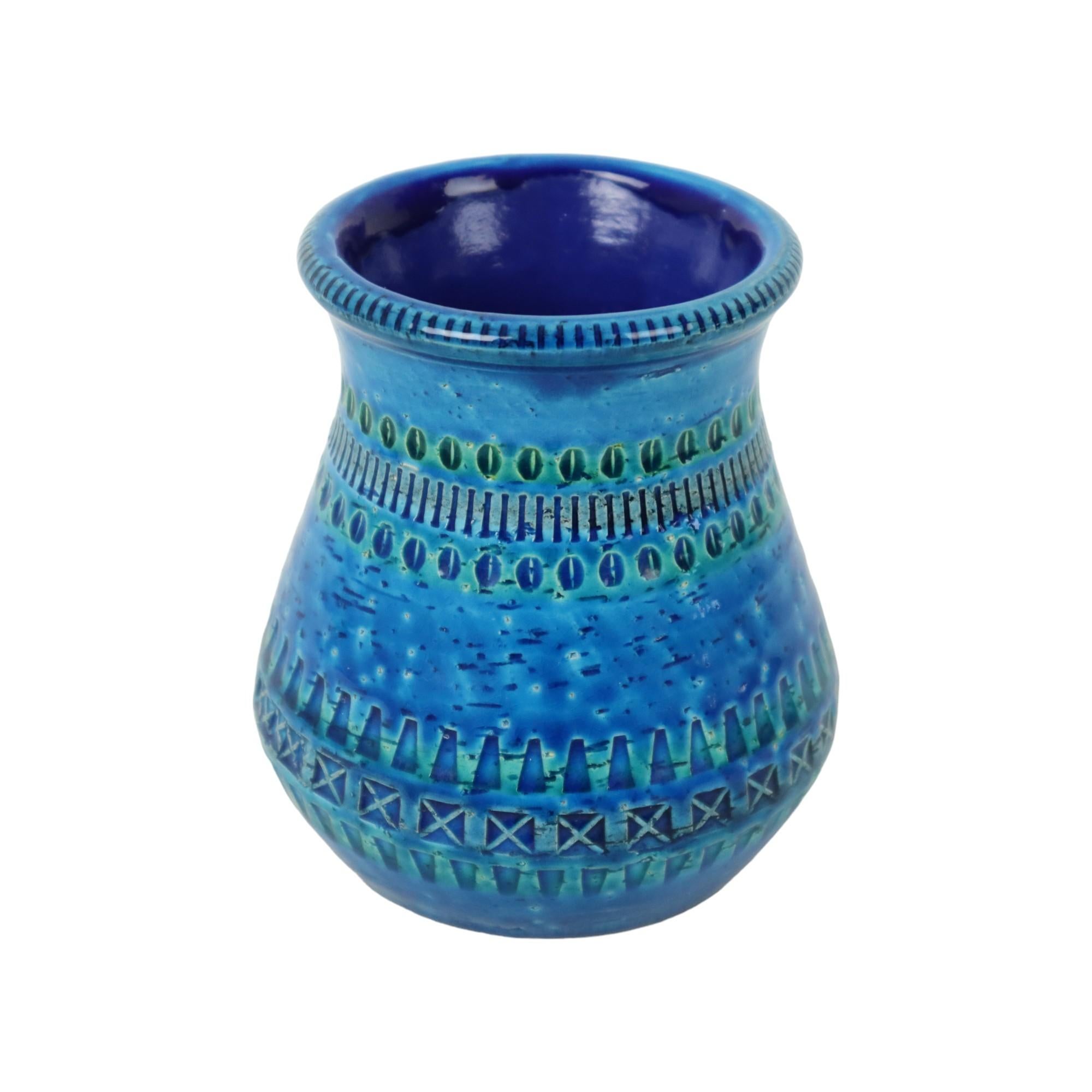 Vintage Blue Bitossi Vase Rimini Blue Aldo Londi Design Sixties For ...