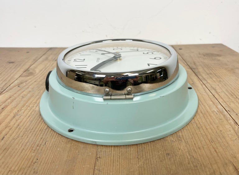 Vintage Blue Citizen Navy Wall Clock, 1970s For Sale at 1stDibs