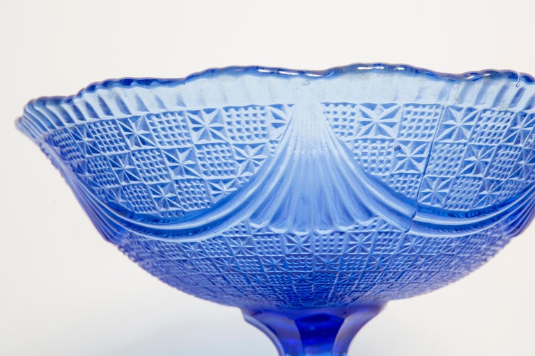 Vintage Blue Decorative Crystal Glass Plate, Italy, 1960s For Sale at ...