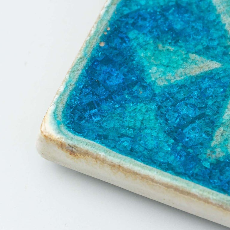 Vintage Blue Glazed Ceramic Box Handsigned by Cases, circa 1960 For ...