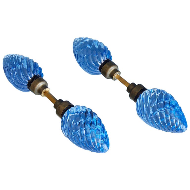 Vintage Blue Murano Door Handle at 1stDibs