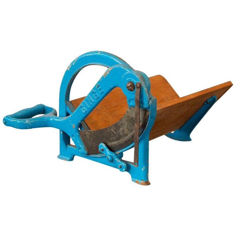 Vintage Blue Painted Ginge Danish Bread Cutter at 1stDibs
