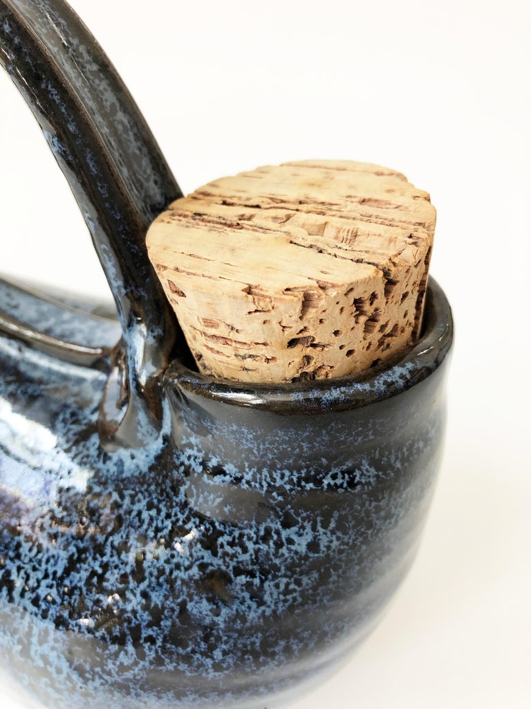 Vintage Blue Studio Pottery Teapot at 1stDibs