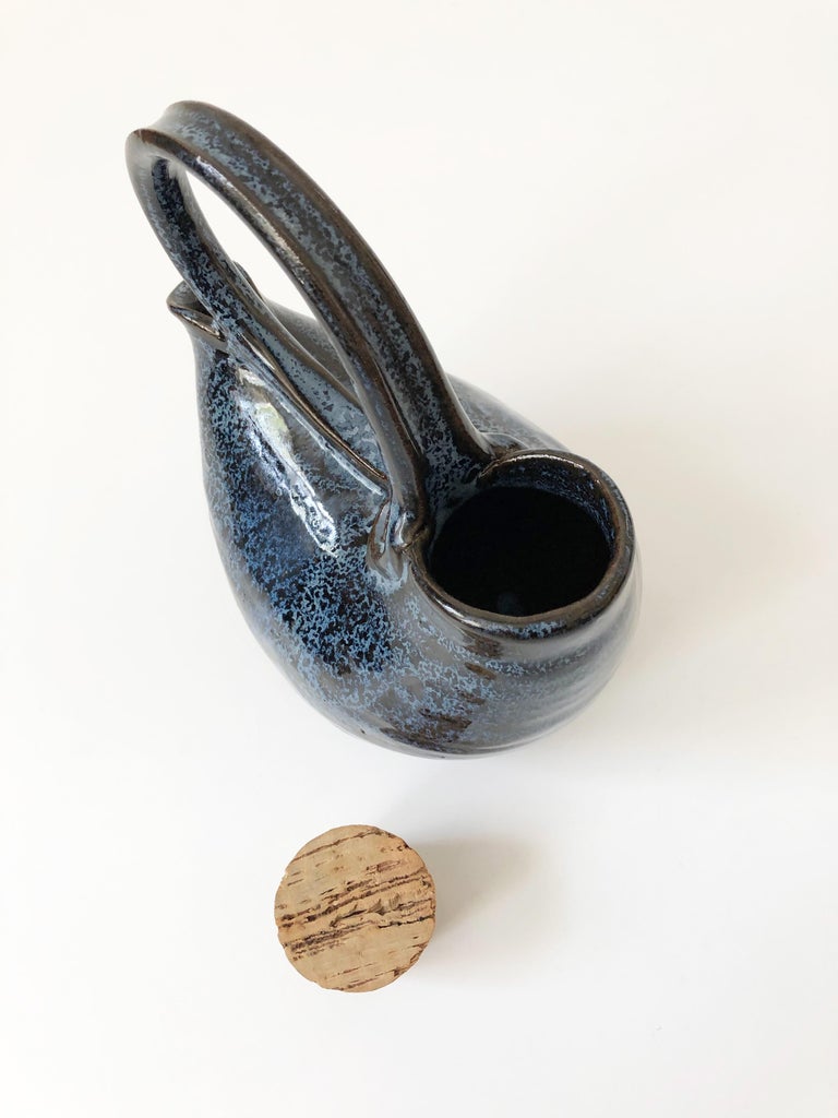 Vintage Blue Studio Pottery Teapot at 1stDibs