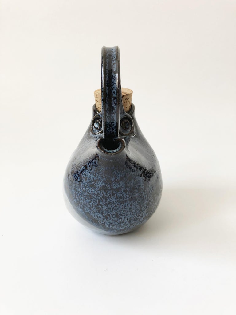 Vintage Blue Studio Pottery Teapot at 1stDibs