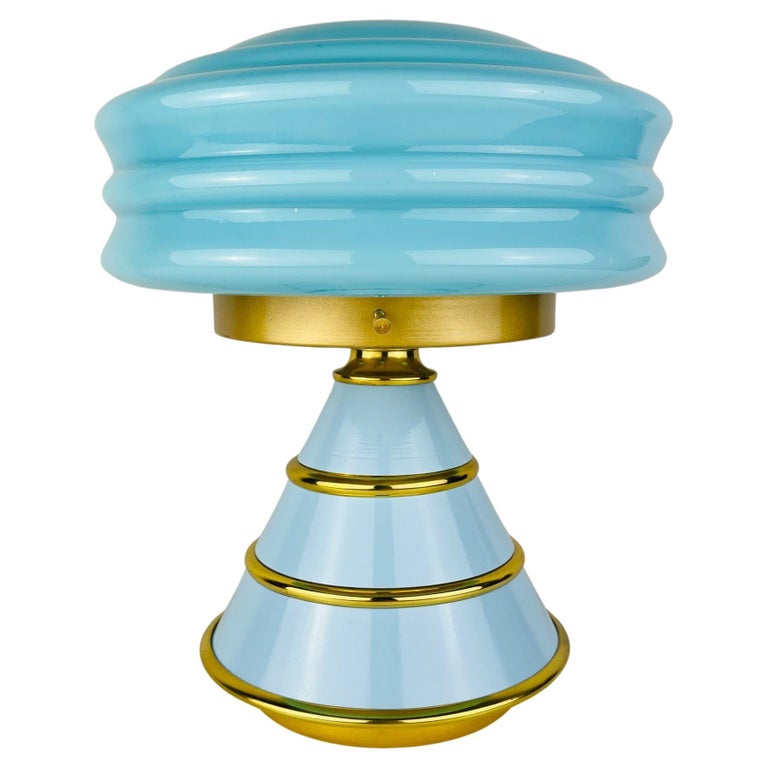 Vintage Blue Table Lamp Italy 1980s at 1stDibs