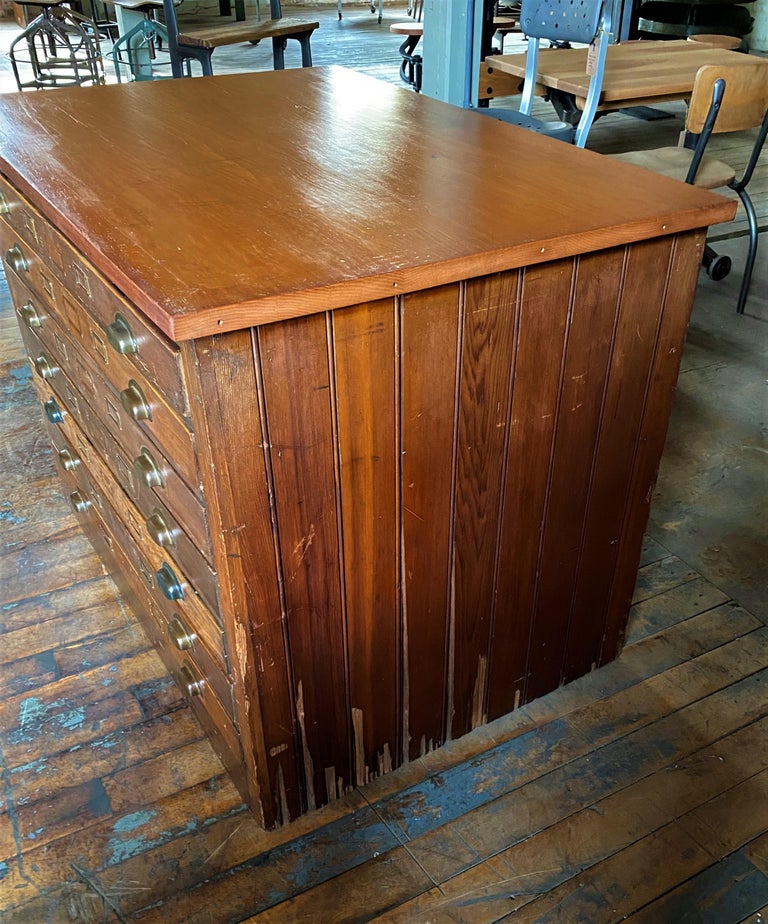 Vintage Blueprint / Flat File Cabinet at 1stDibs
