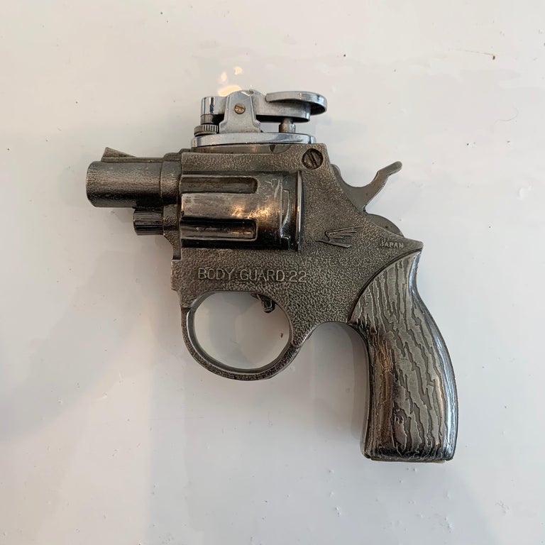 Vintage 'Body Guard 22 Revolver' Gun Lighter at 1stDibs