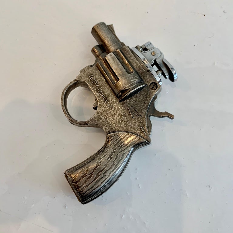 Vintage 'Body Guard 22 Revolver' Gun Lighter at 1stDibs